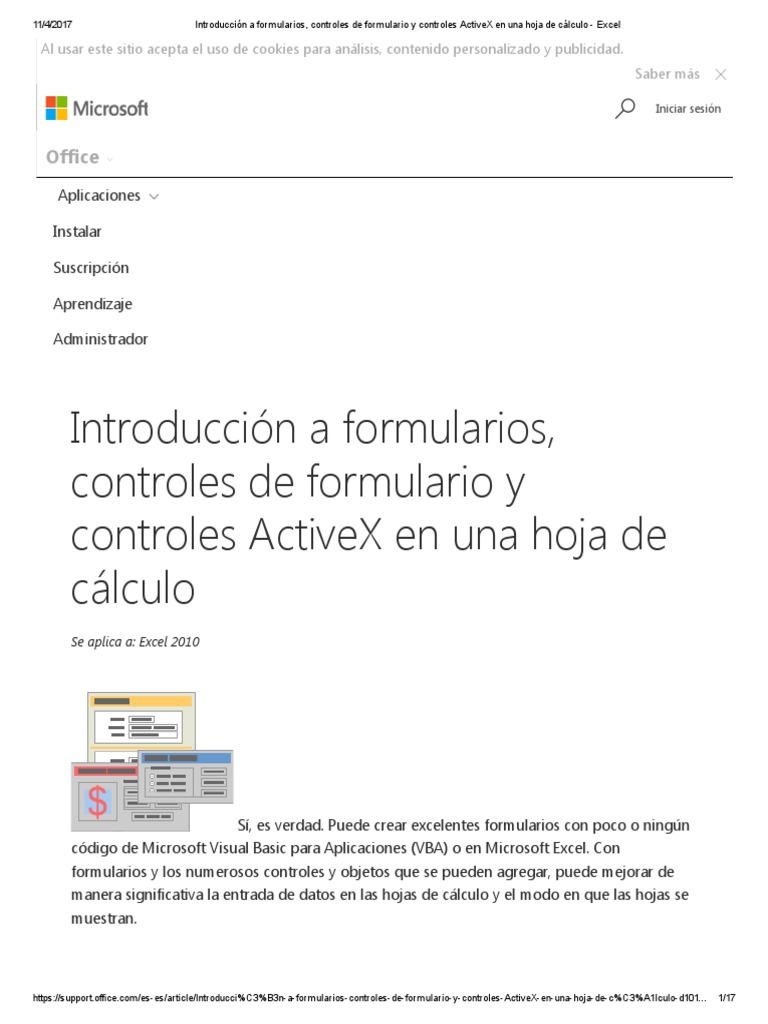 Introducción A Formularios | PDF | Microsoft Excel | Visual Basic para Aplicaciones
