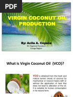Virgin Coconut Oil Processing | PDF | Coconut Oil | Chemical Substances