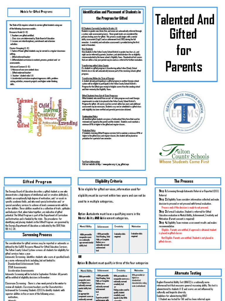 Gifted Brochure | PDF | Intellectual Giftedness | Gifted Education