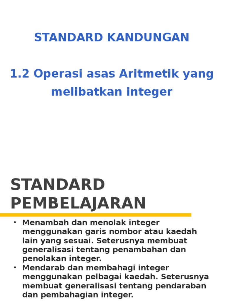 Operasi Aritmetik Integer: Panduan Lengkap | PDF