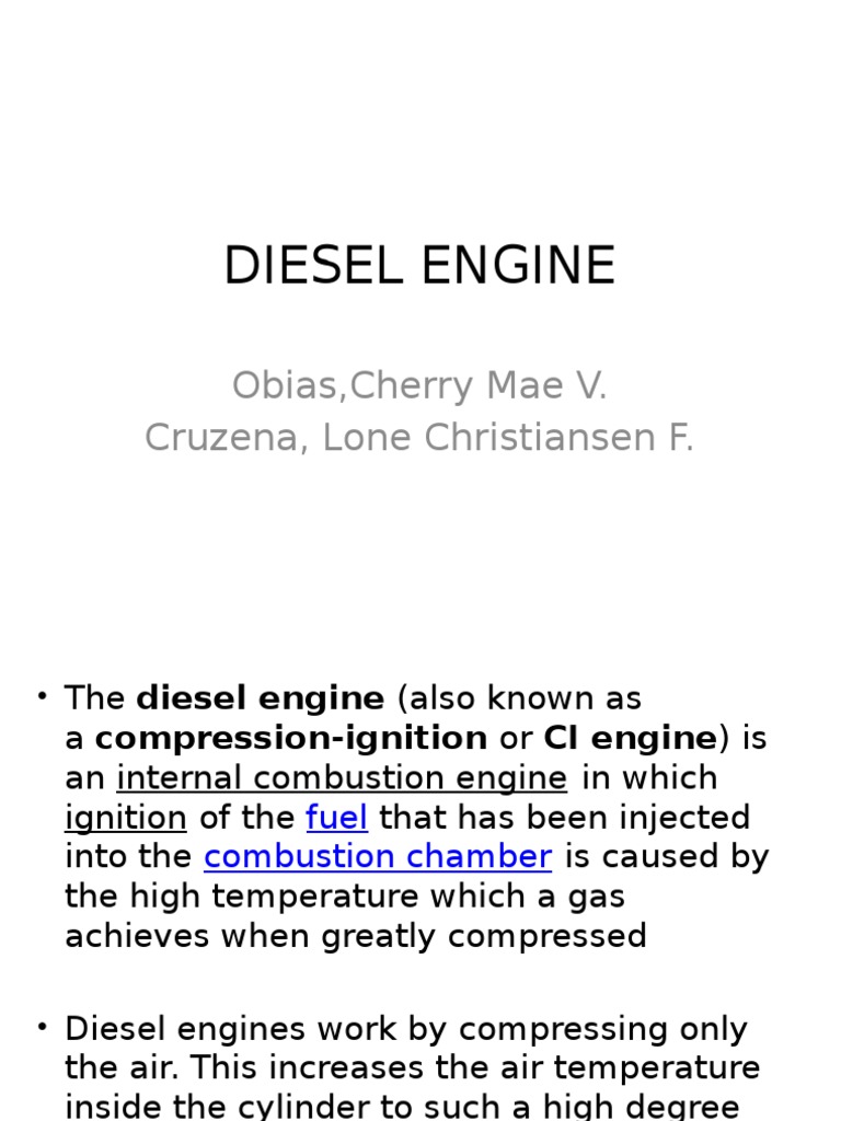 Diesel Engine | PDF | Diesel Engine | Internal Combustion Engine