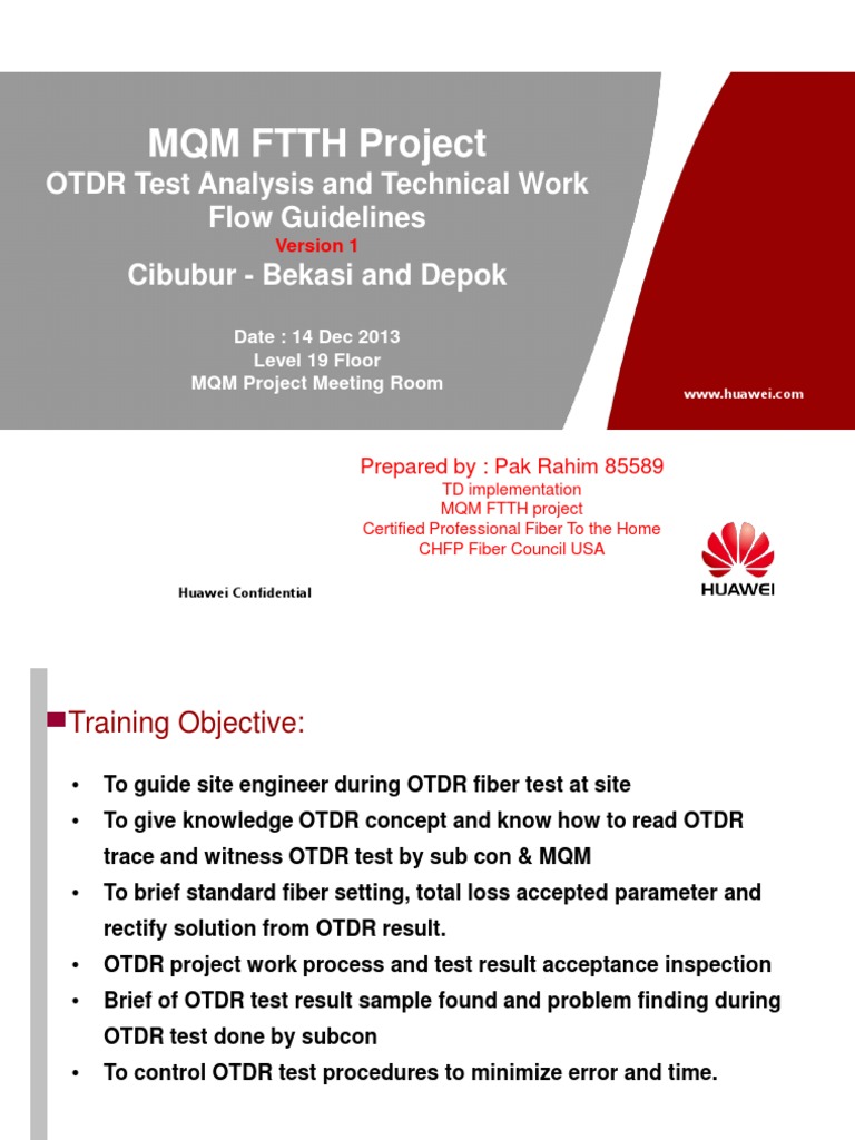 Guideline For OTDR Test For MQM New Engineer Uodated Version 1 PDF ...
