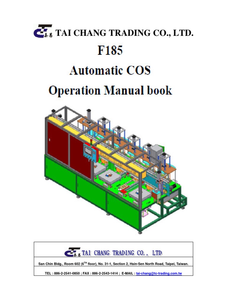 f185 Automatic Cos | PDF | User Interface | Machines