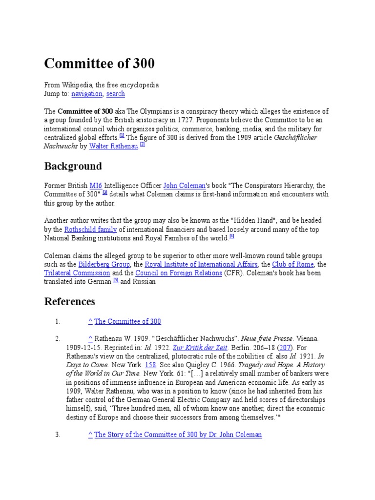 Committee 300 Wiki | PDF