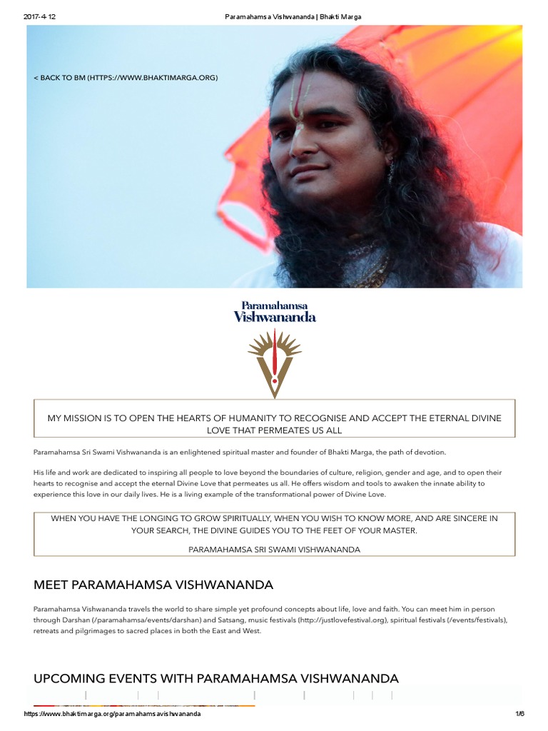 Paramahamsa Vishwananda _ Bhakti Marga | Bhakti | Guru