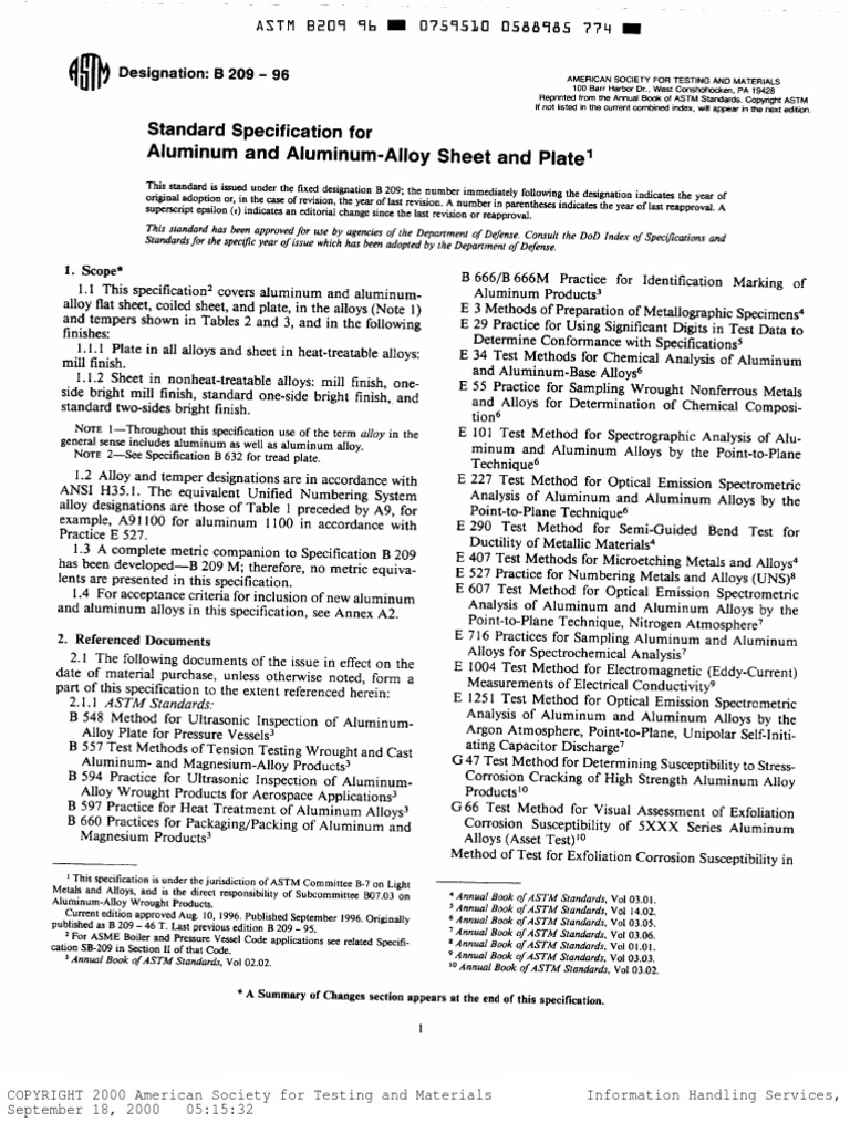Aluminium ASTM-B209-1996.pdf | Social Information Processing | Justice