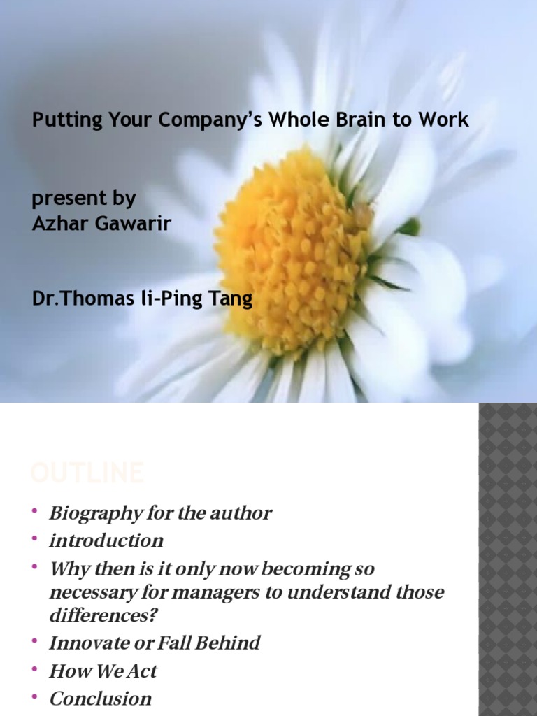 Putting Your Company's Whole Brain To Work | PDF | Thought ...