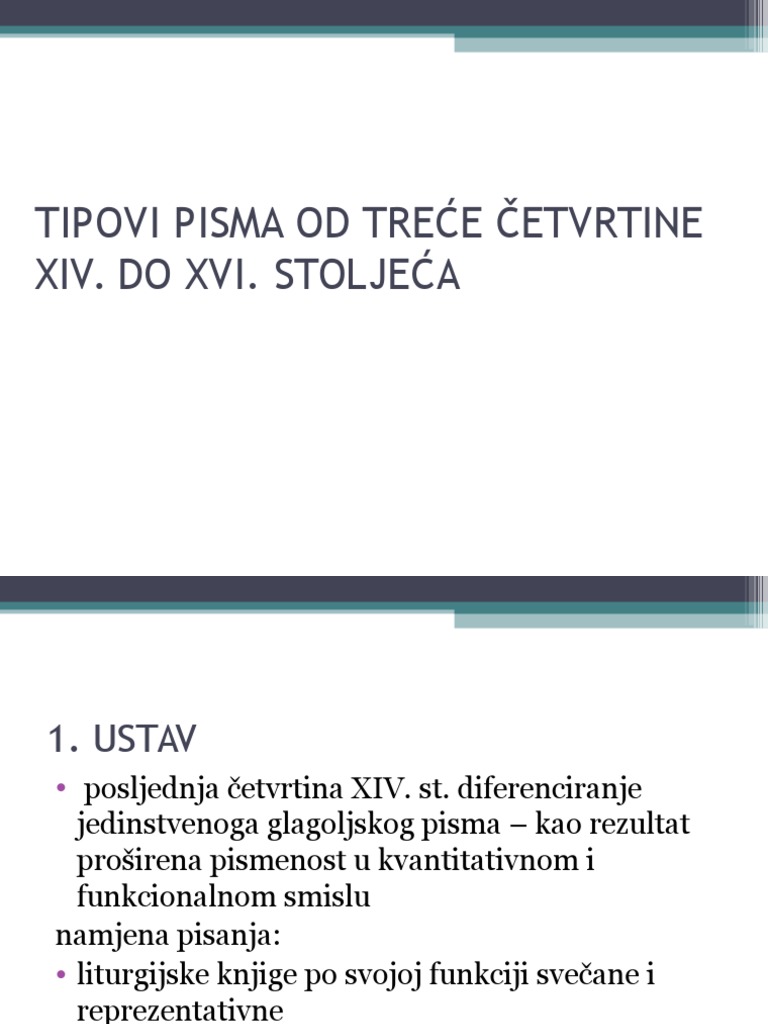 PR6 Tipovi Pisma | PDF