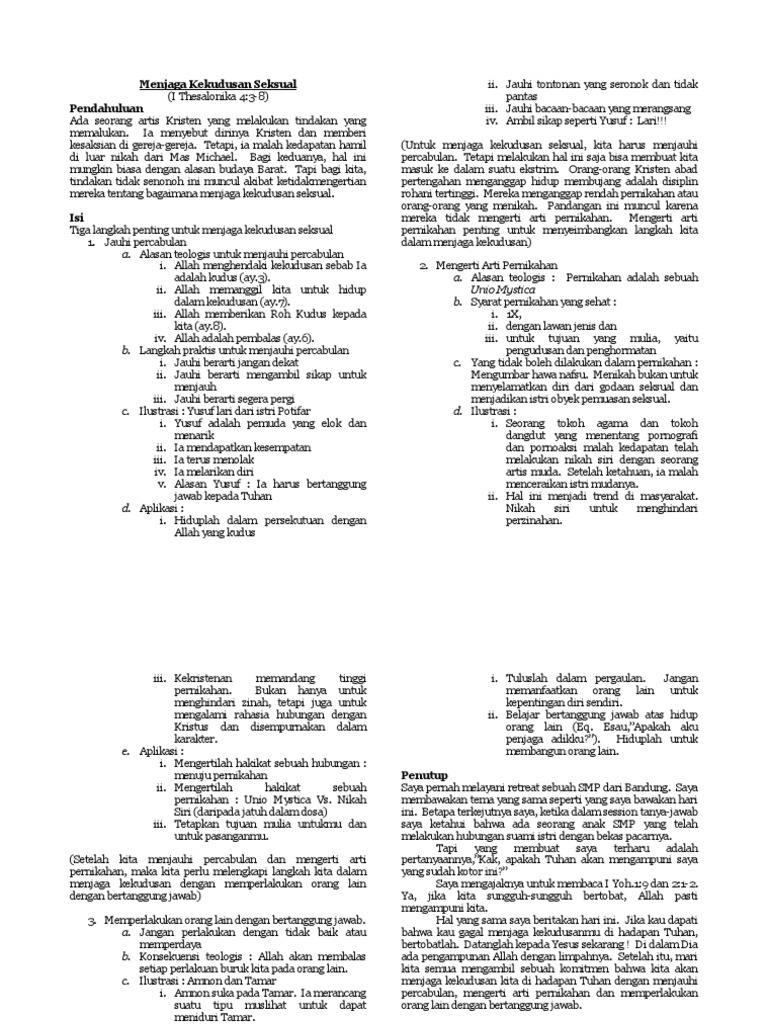 Menjaga Kekudusan Seksual | PDF