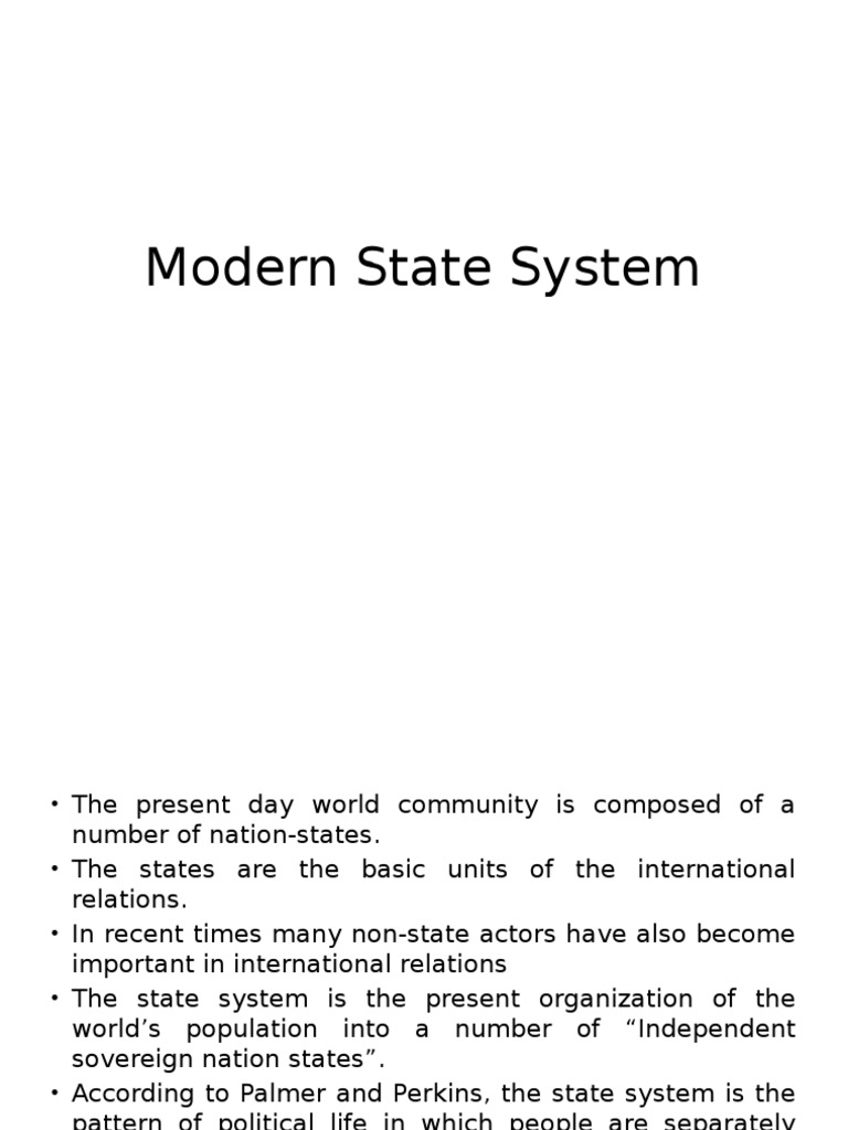 Modern State System | PDF