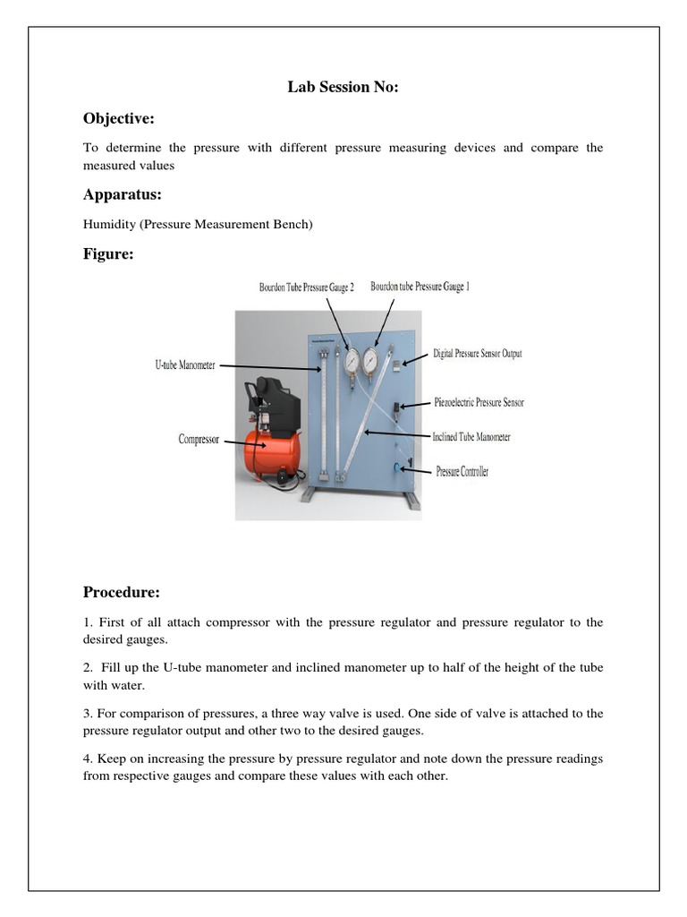 Pressure Measurement Bench | PDF