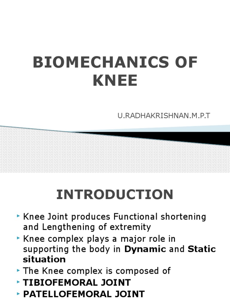Knee Bio Mech | Download Free PDF | Knee | Skeletal System