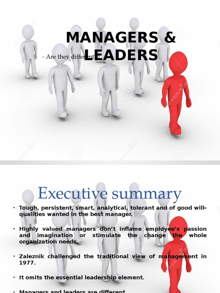 Managers vs Leaders: An Exploration of the Key Differences in Styles ...