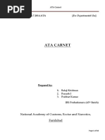ATA Carnet Usage Guidelines in India | PDF | Customs | Cheque