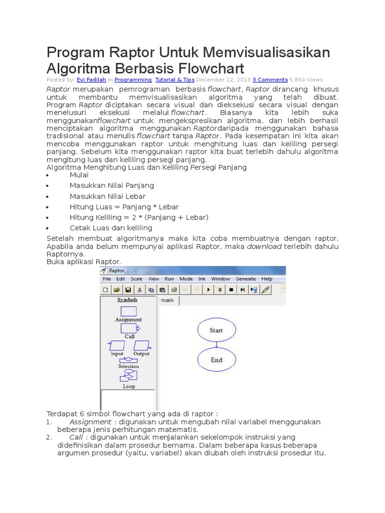 Program Raptor Untuk Memvisualisasikan Algoritma Berbasis Flowchart ...
