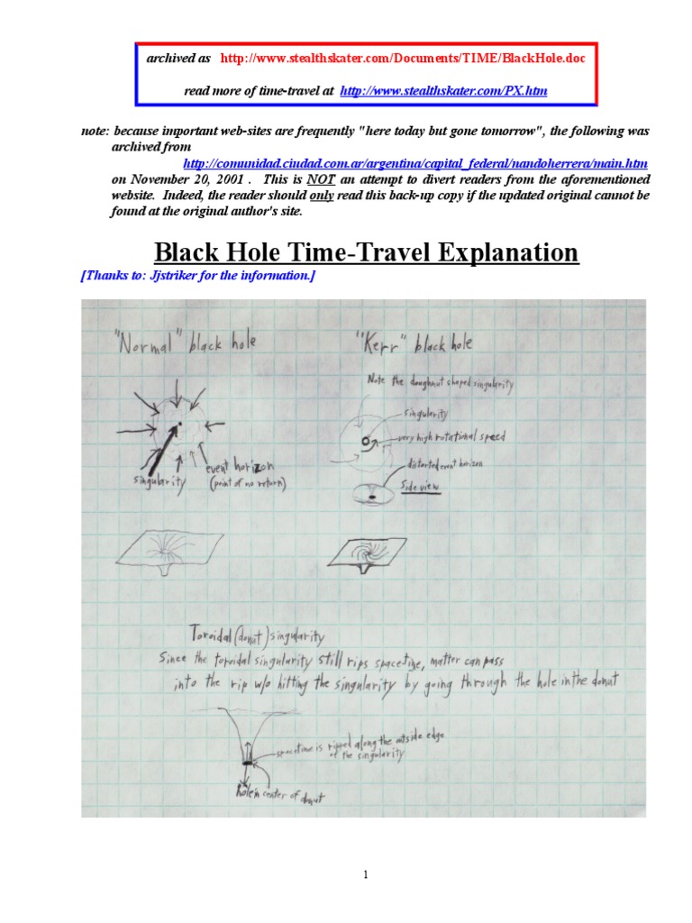 Black Hole Time Travel | PDF