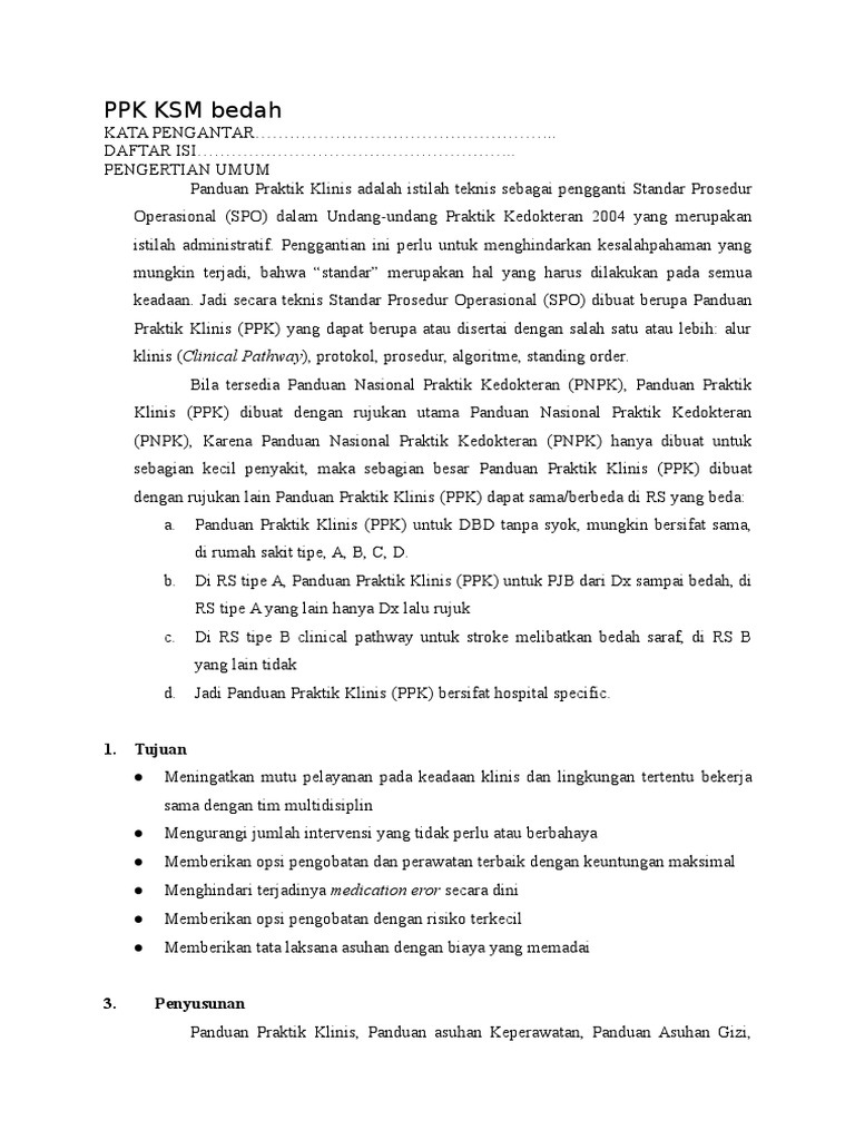 PPK KSM Bedah | PDF