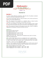 Class X Mathematics Arithmetic Progressions Presentation Module 1 | PDF | Numbers | Sequence