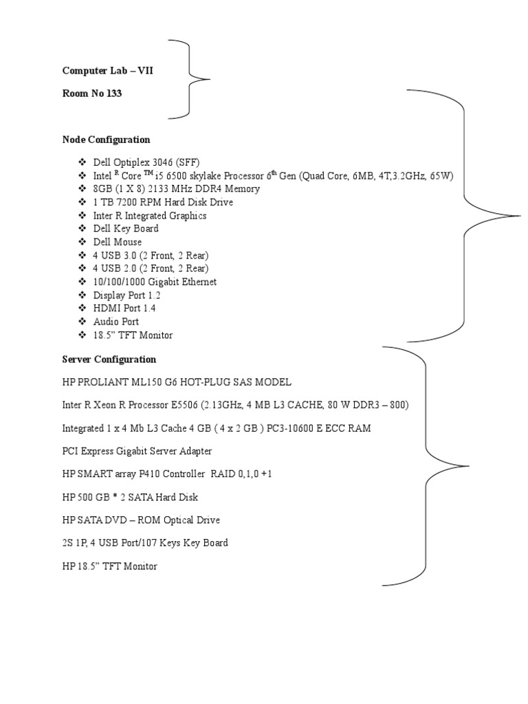 Computer Lab - VII Room No 133: R TM TH | PDF