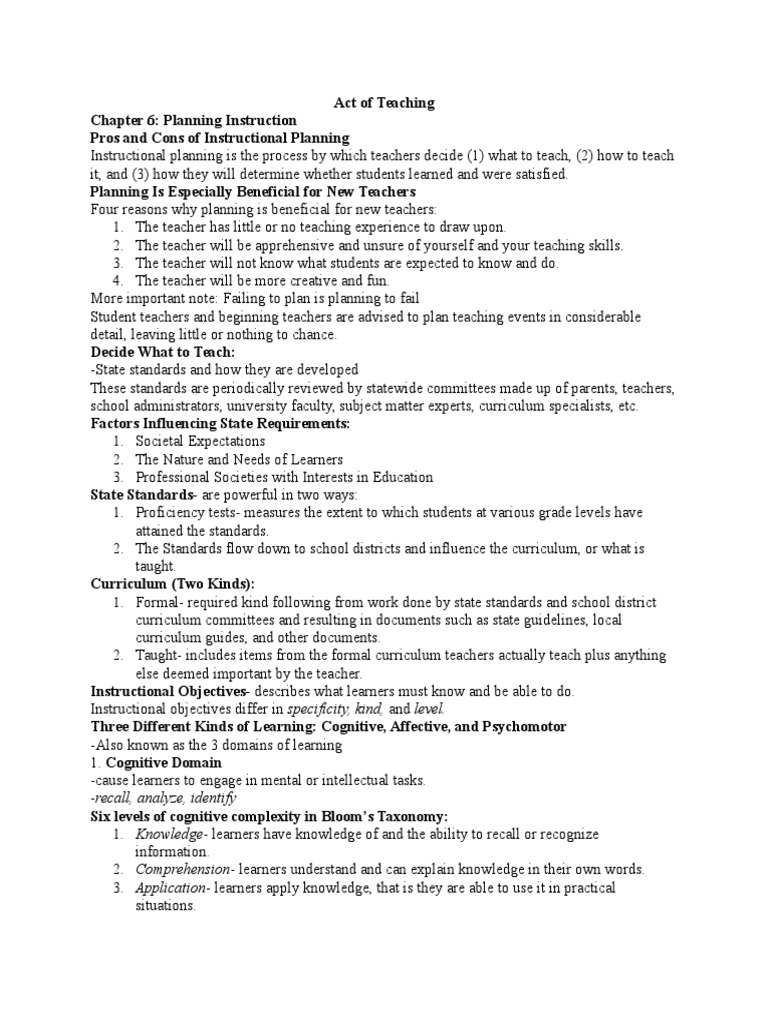 Acts of Teaching Chapter 6 | PDF | Learning | Teachers