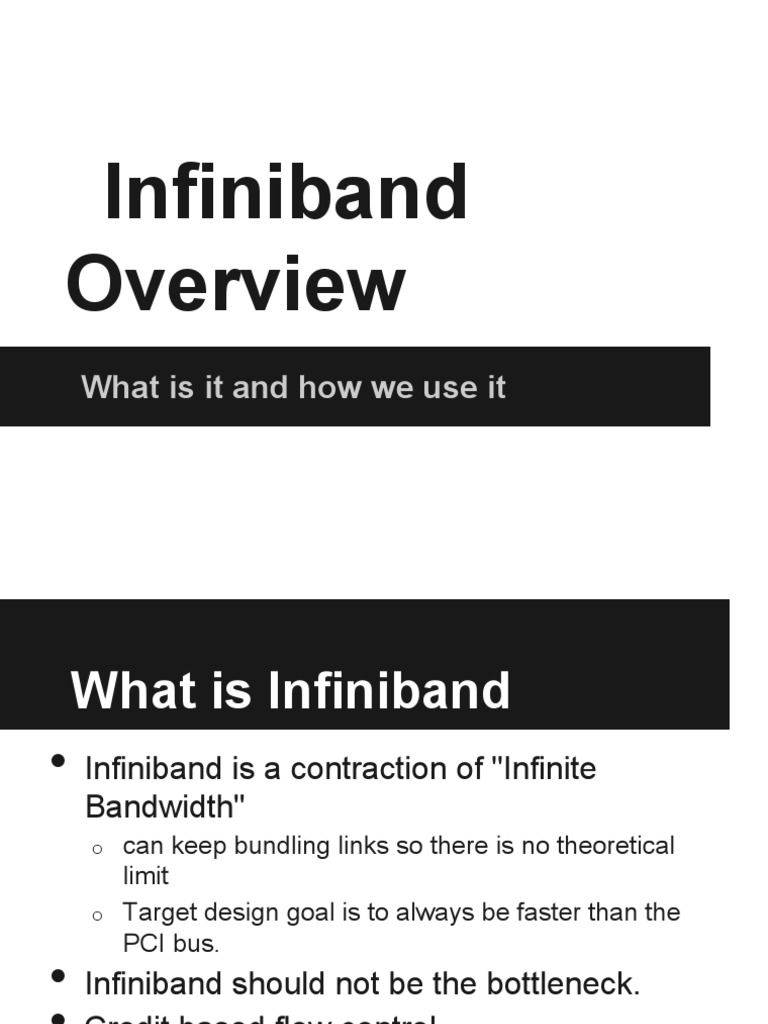 Infiniband Overview | Routing | Electronics
