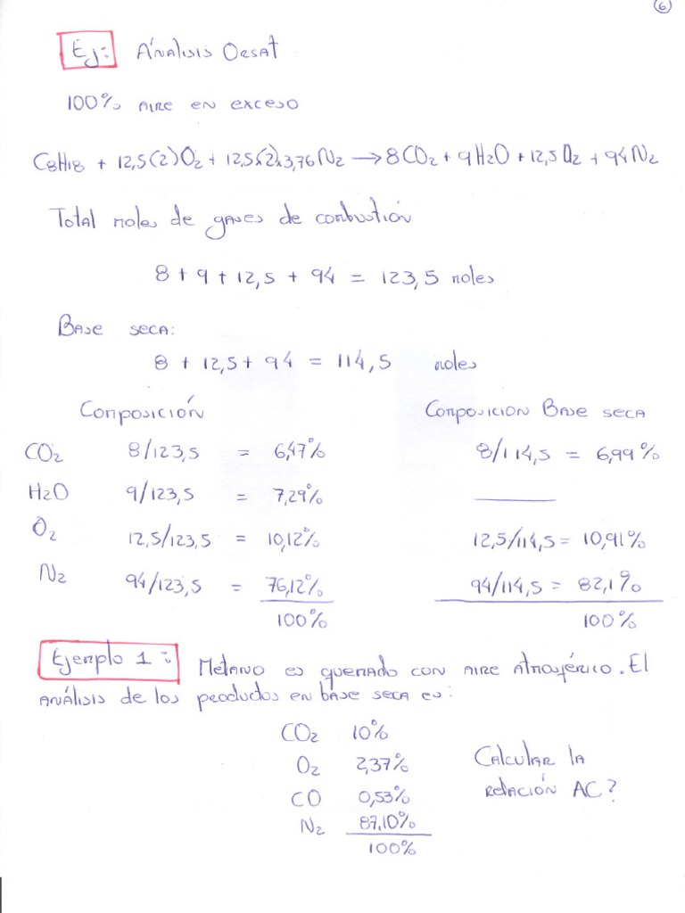 Analisis Orsat (Resueltos) | PDF