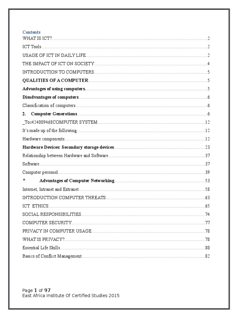Ict Notes | PDF | Computer Data Storage | Personal Computers