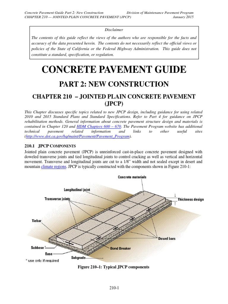 Guidelines for Designing and Constructing Jointed Plain Concrete ...