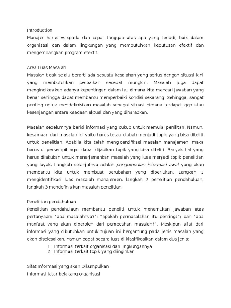 Defining and Refining The Problem | PDF