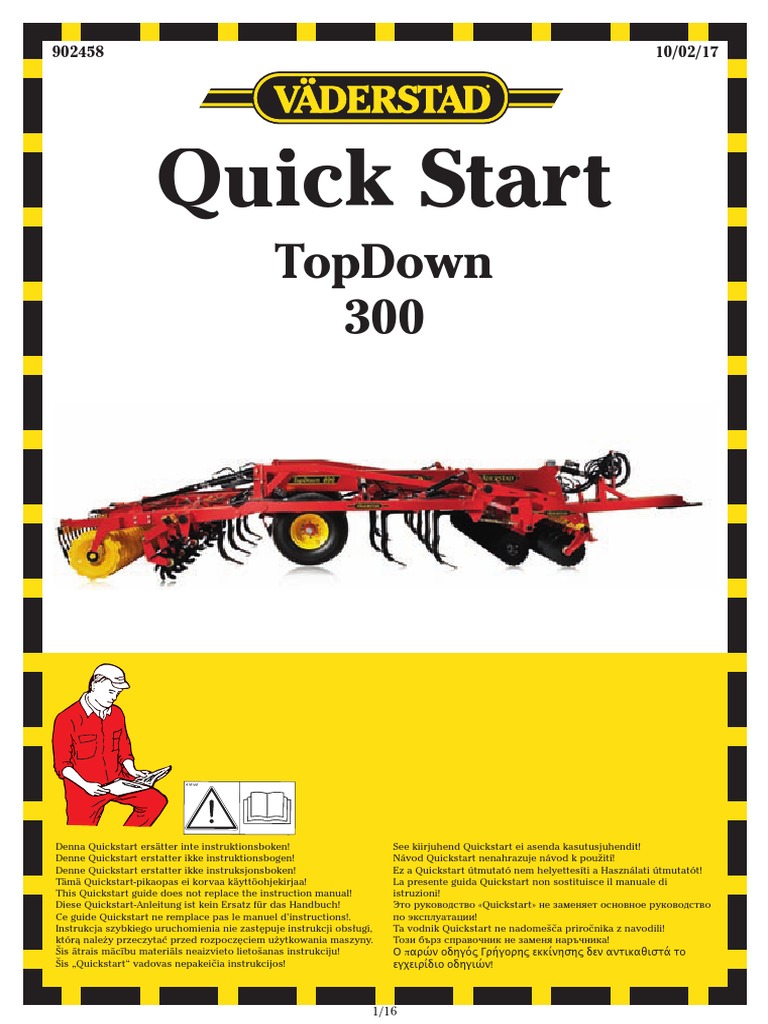 Vaderstad Topdown 300 Cultivator | PDF