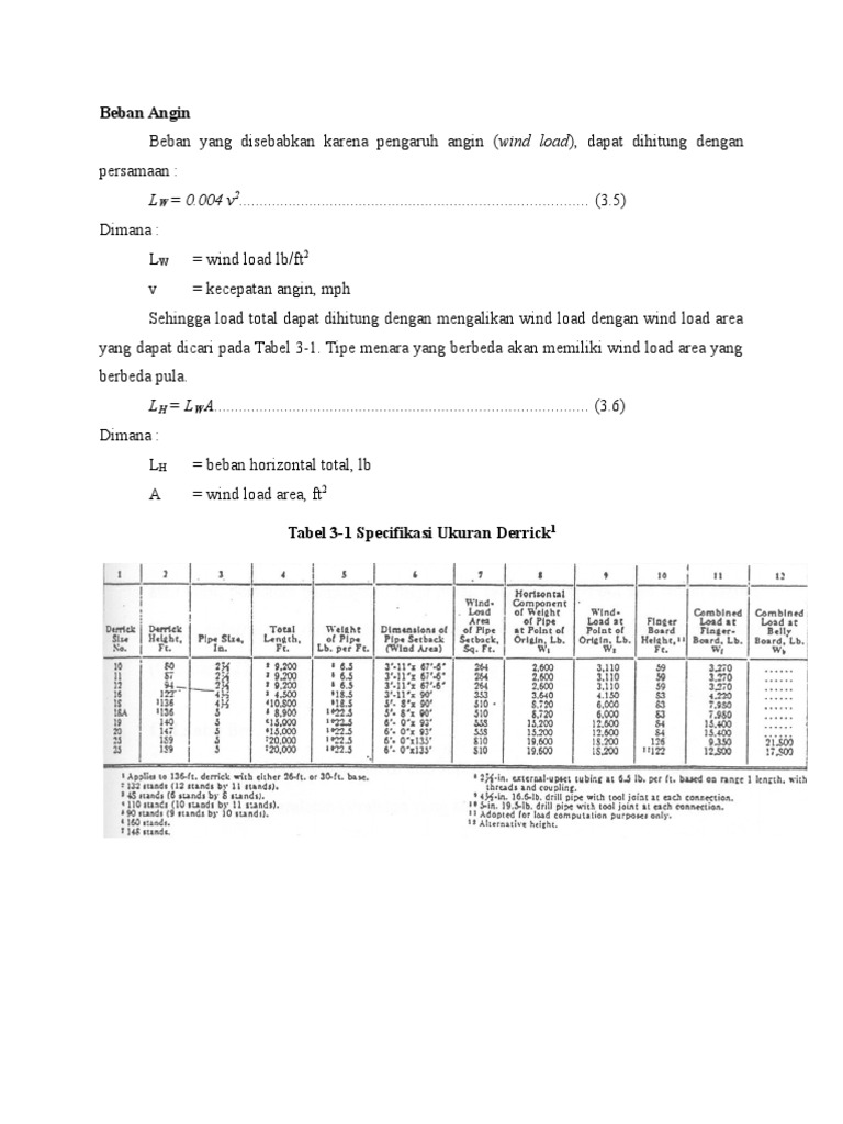 Perhitungan Beban dan Daya Menara | PDF | Sains & Matematika