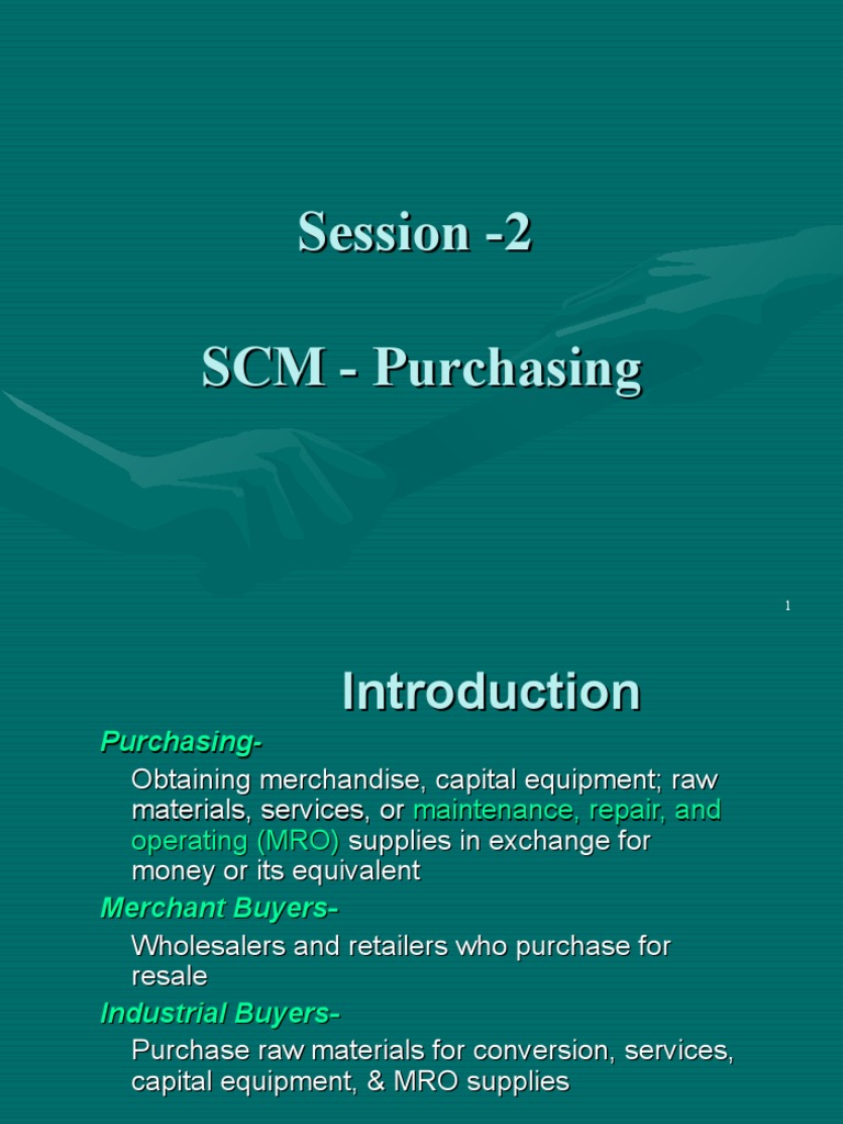 SCM - Purchasing | PDF | Supply Chain | Procurement