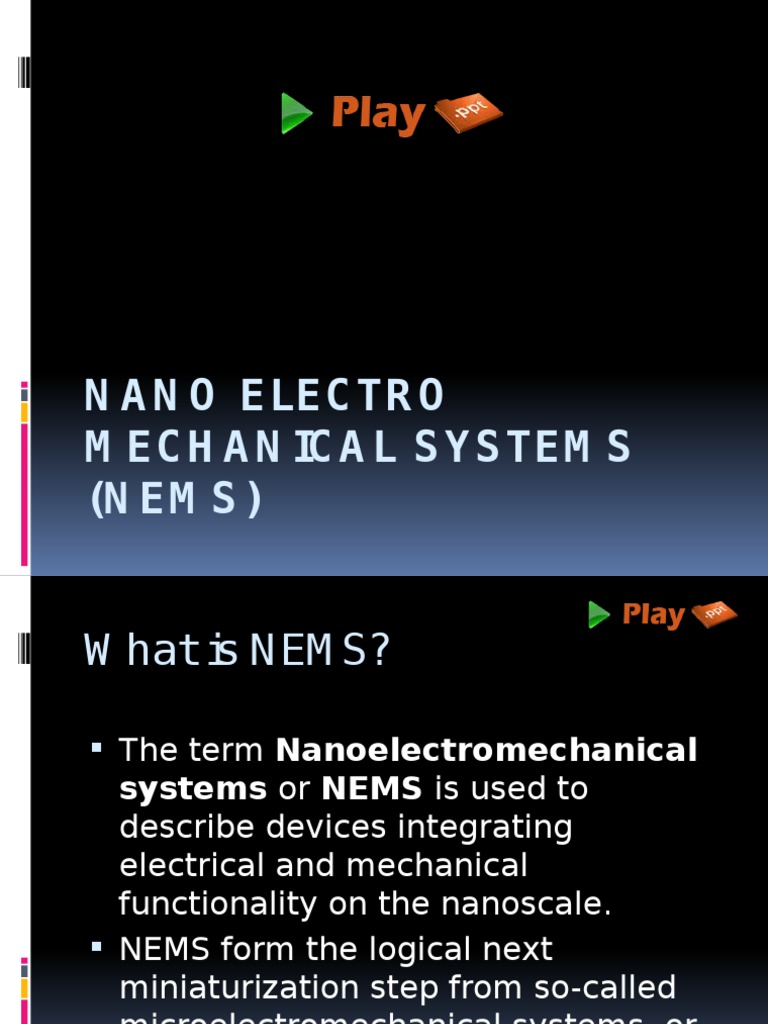 NEMS | PDF | Microelectromechanical Systems | Technological Change