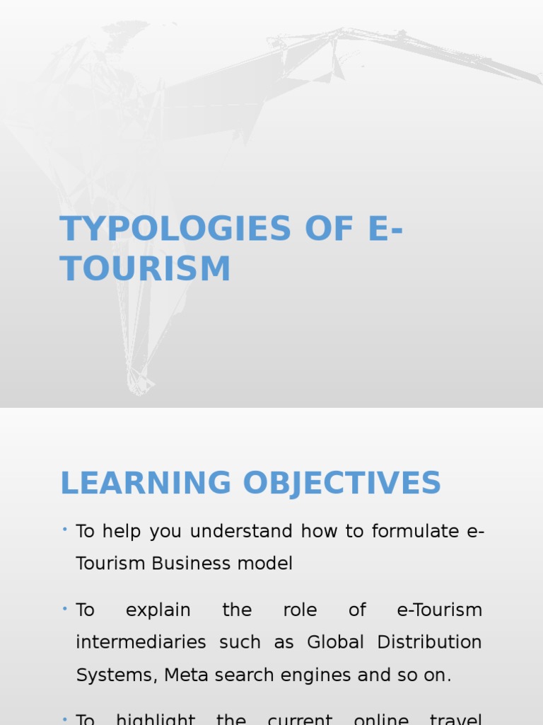 Typologies of E-Tourism | PDF | Business Model | Business