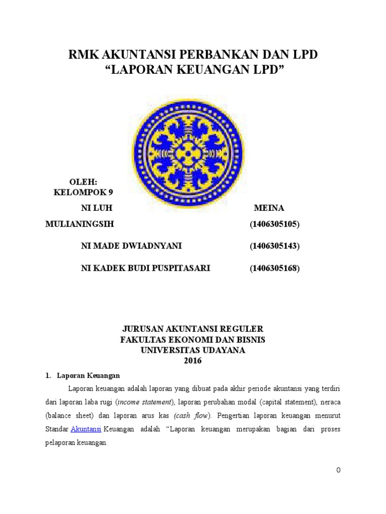 Laporan Keuangan LPD | PDF