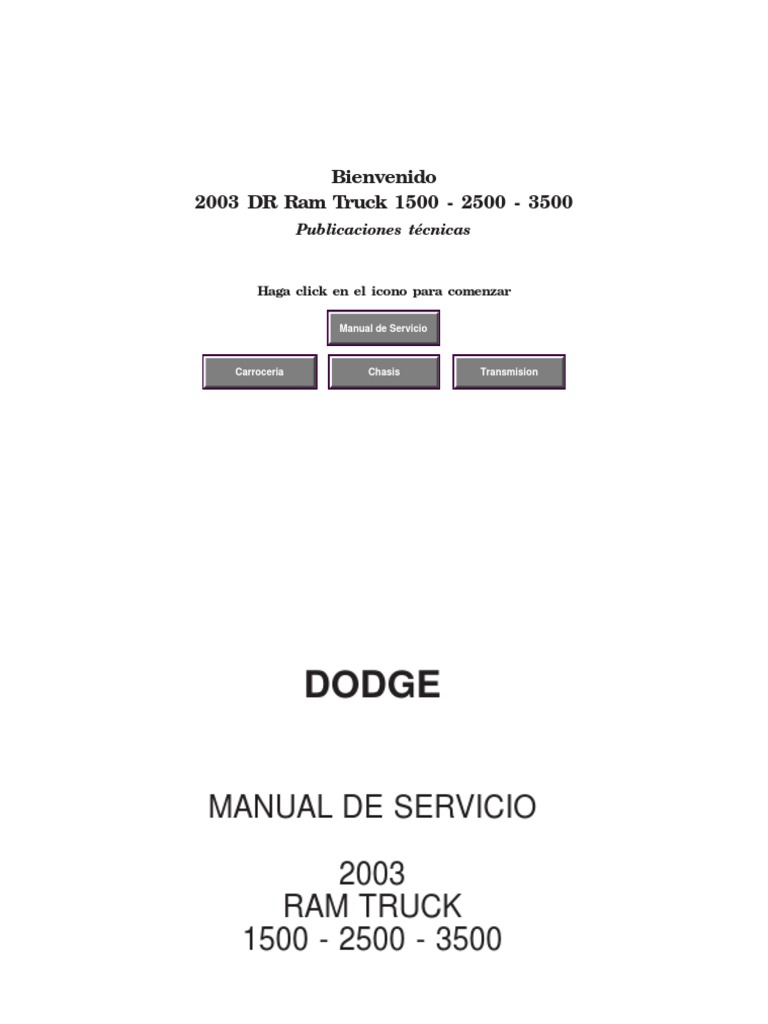 Manual de Taller Dodge RAM | PDF