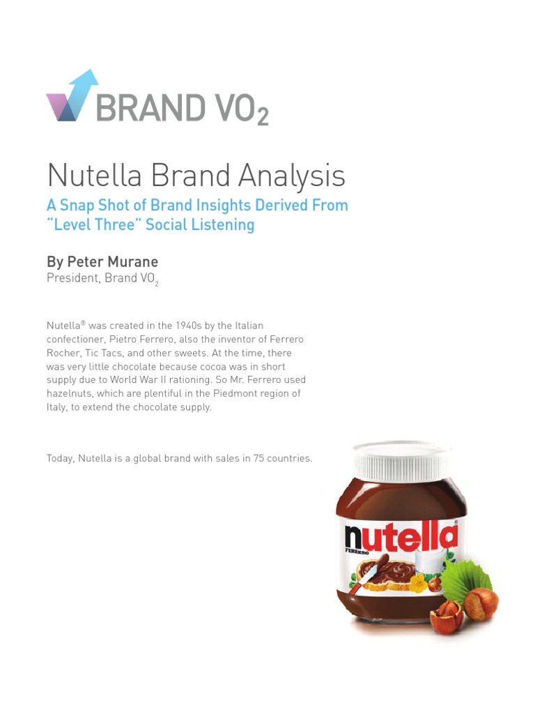 Nutella Brand VO2 Case Study | PDF | Foods | Business