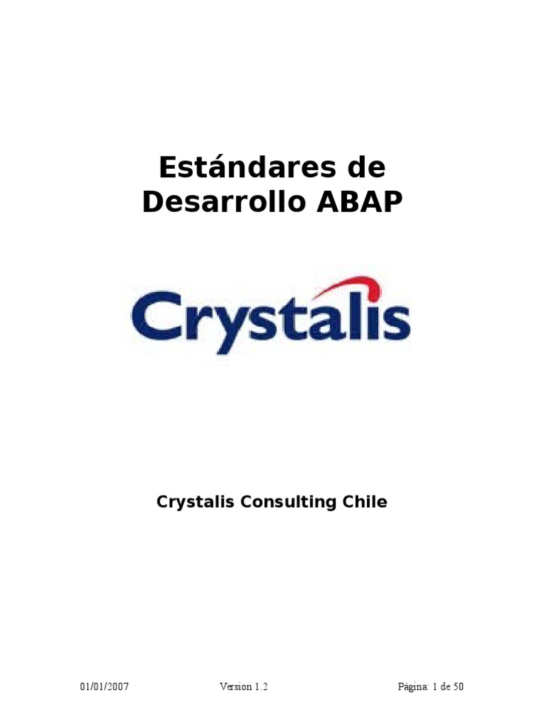 SAP ABAP Estandares de Desarrollo | PDF | Programa de computadora | Programación