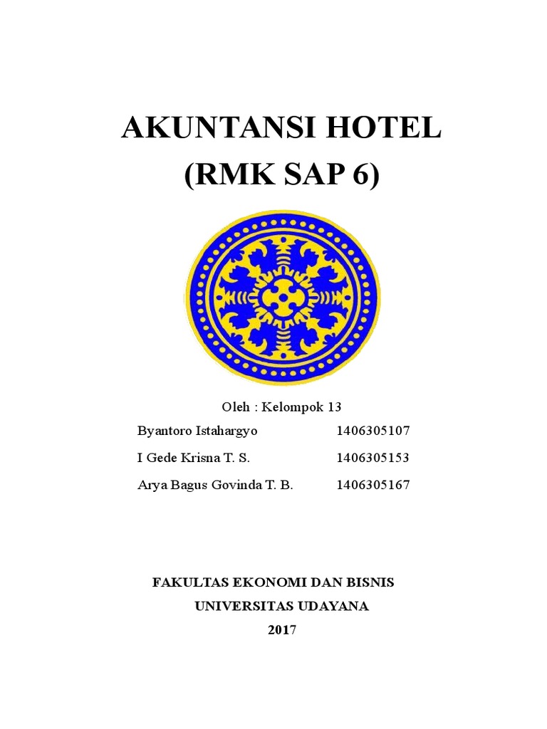 Akuntansi Hotel Sap 6 | PDF