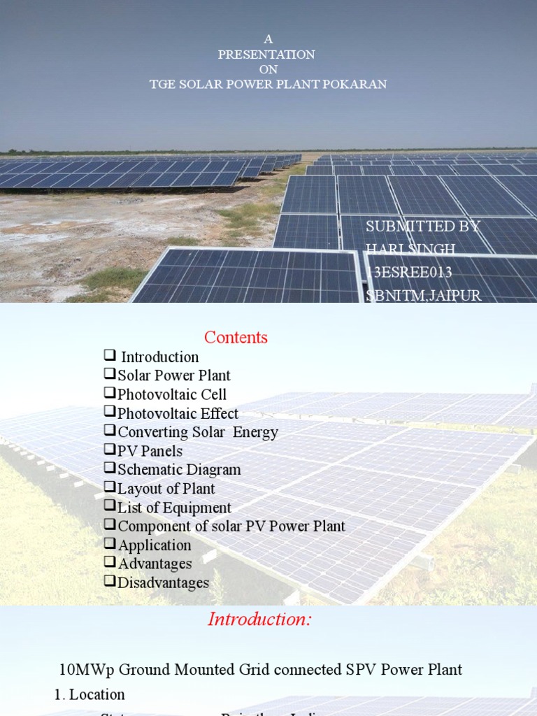 Pv Solar Power Plant Diagram