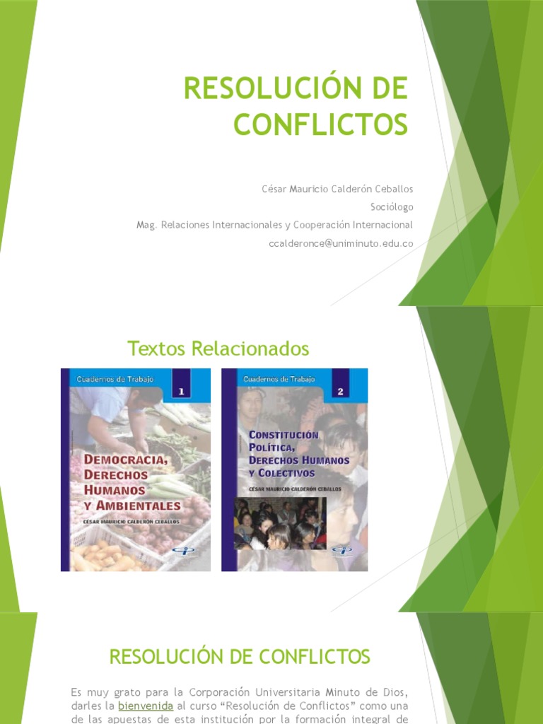 Presentación Curso Resolución de Conflictos | PDF | Conflicto (proceso ...