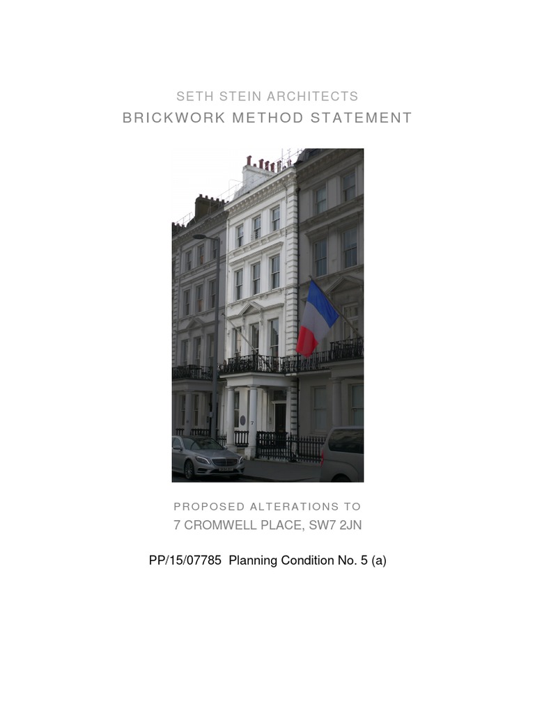 Brickwork Method Statement Planning Condition | PDF | Brick | Mortar ...