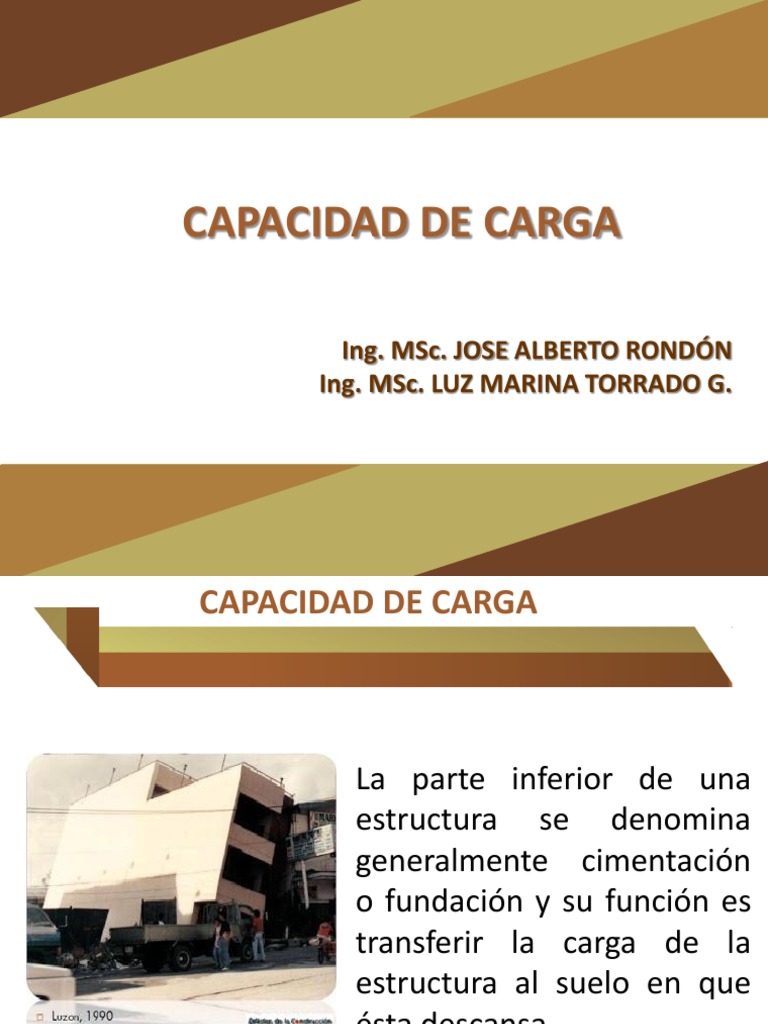 Capacidad de Carga | Descargar gratis PDF | Fundación (Ingeniería ...