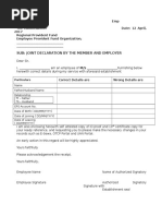 EPFO Name Change Correction Form PDF | PDF