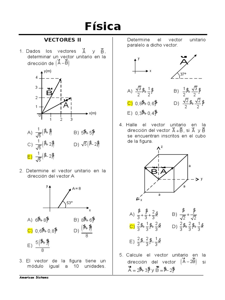 Problemas de Vectores | PDF | Cálculo multivariable | Vector Euclidiano