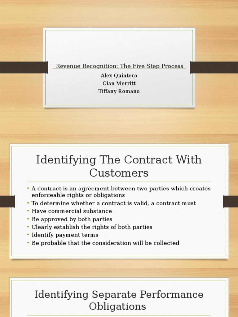 Revenue Recognition Steps | PDF