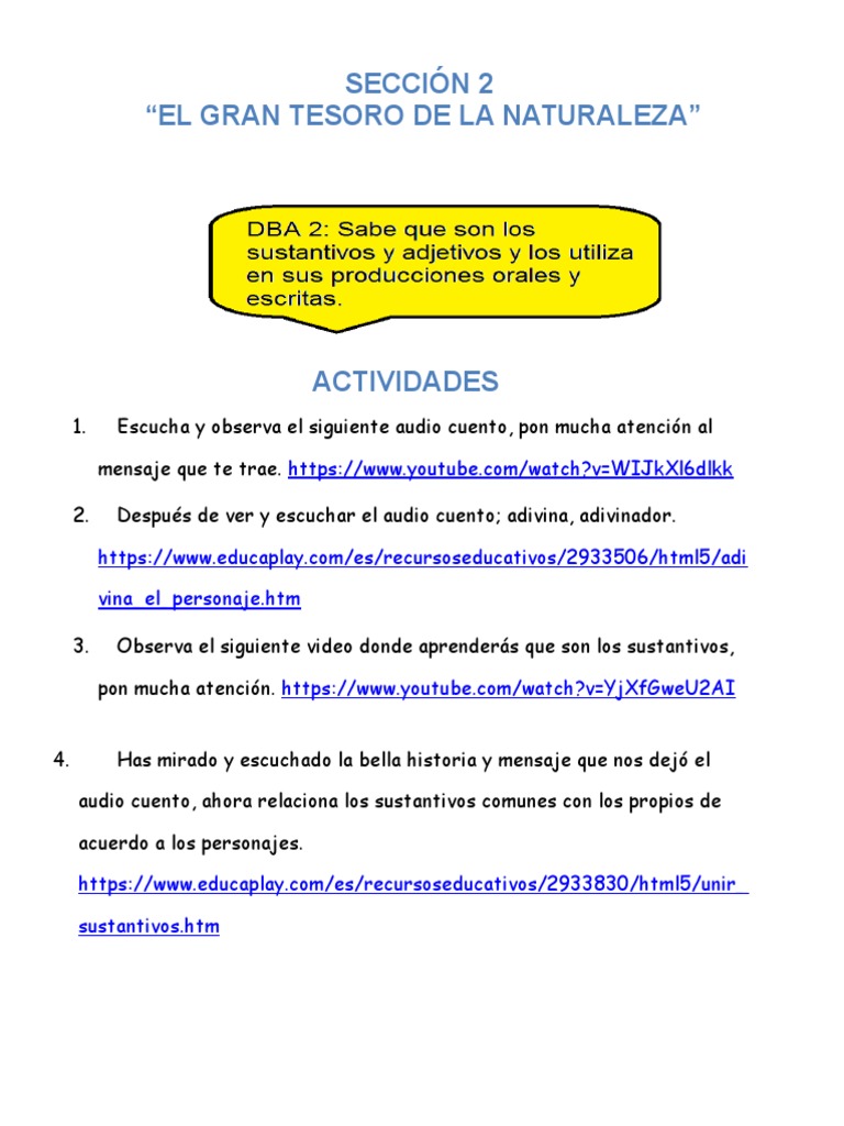 Sección 2 El Gran Tesoro de La Naturaleza | PDF