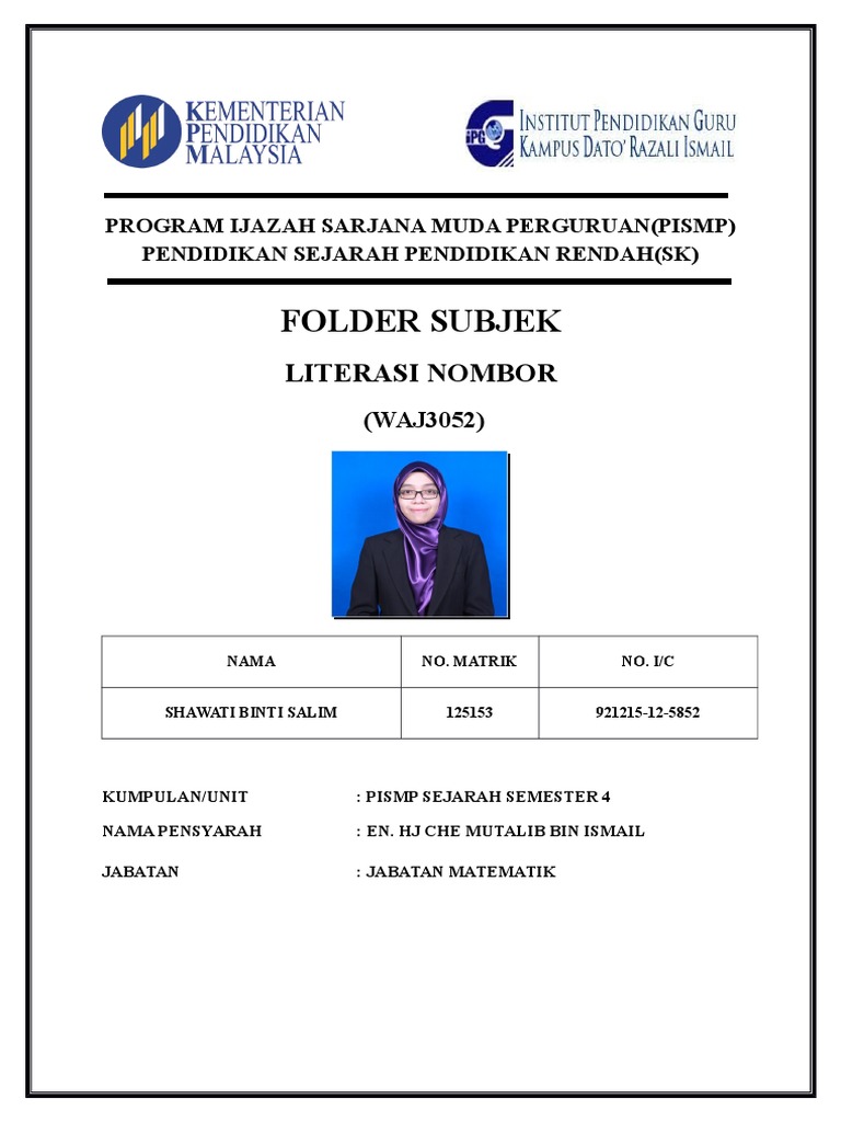 Muka Depan Folder | PDF