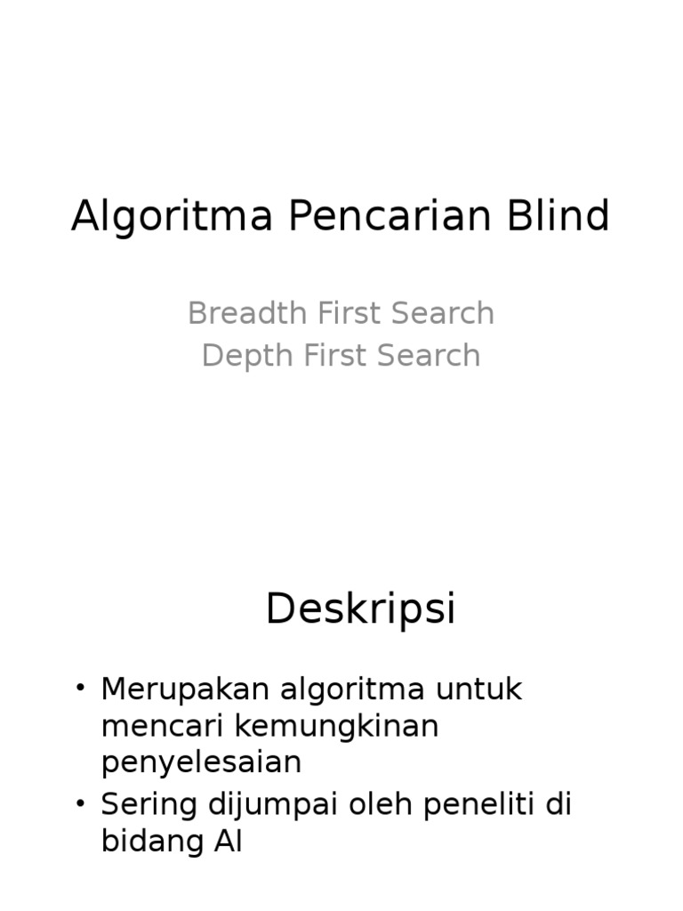 T - Algoritma Blind Search 2014 | PDF