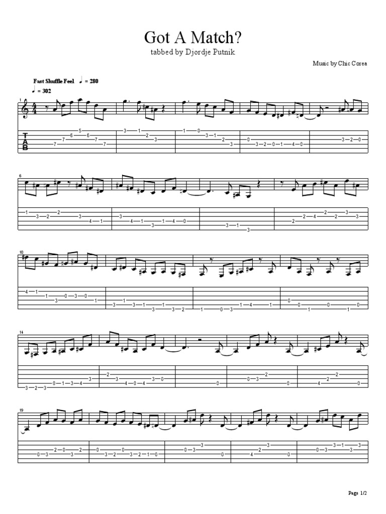 Chick Corea Got A Match | PDF